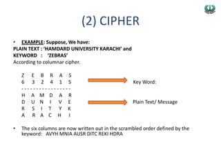 Columnar transposition cipher | PPTX