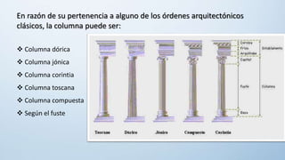 Columnas ( tipos y clasificación) | PPTX