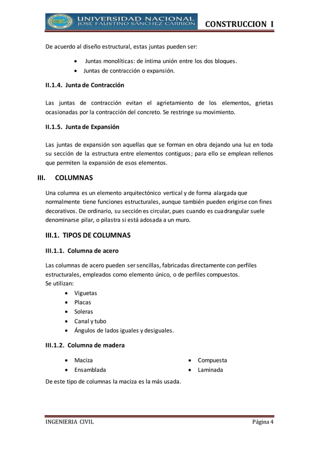Columnas y tipos de columnas | DOCX