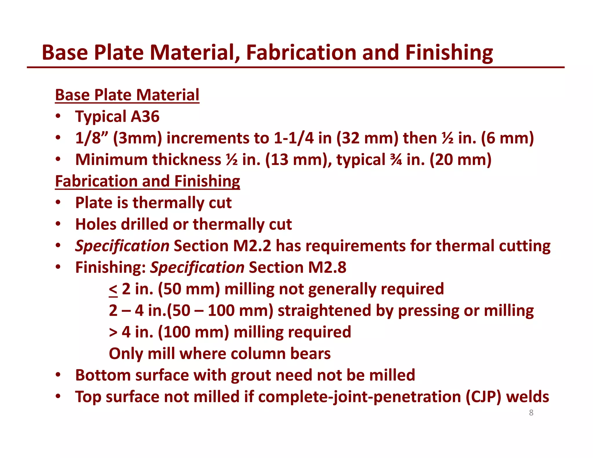 Column base plates_prof_thomas_murray | PDF