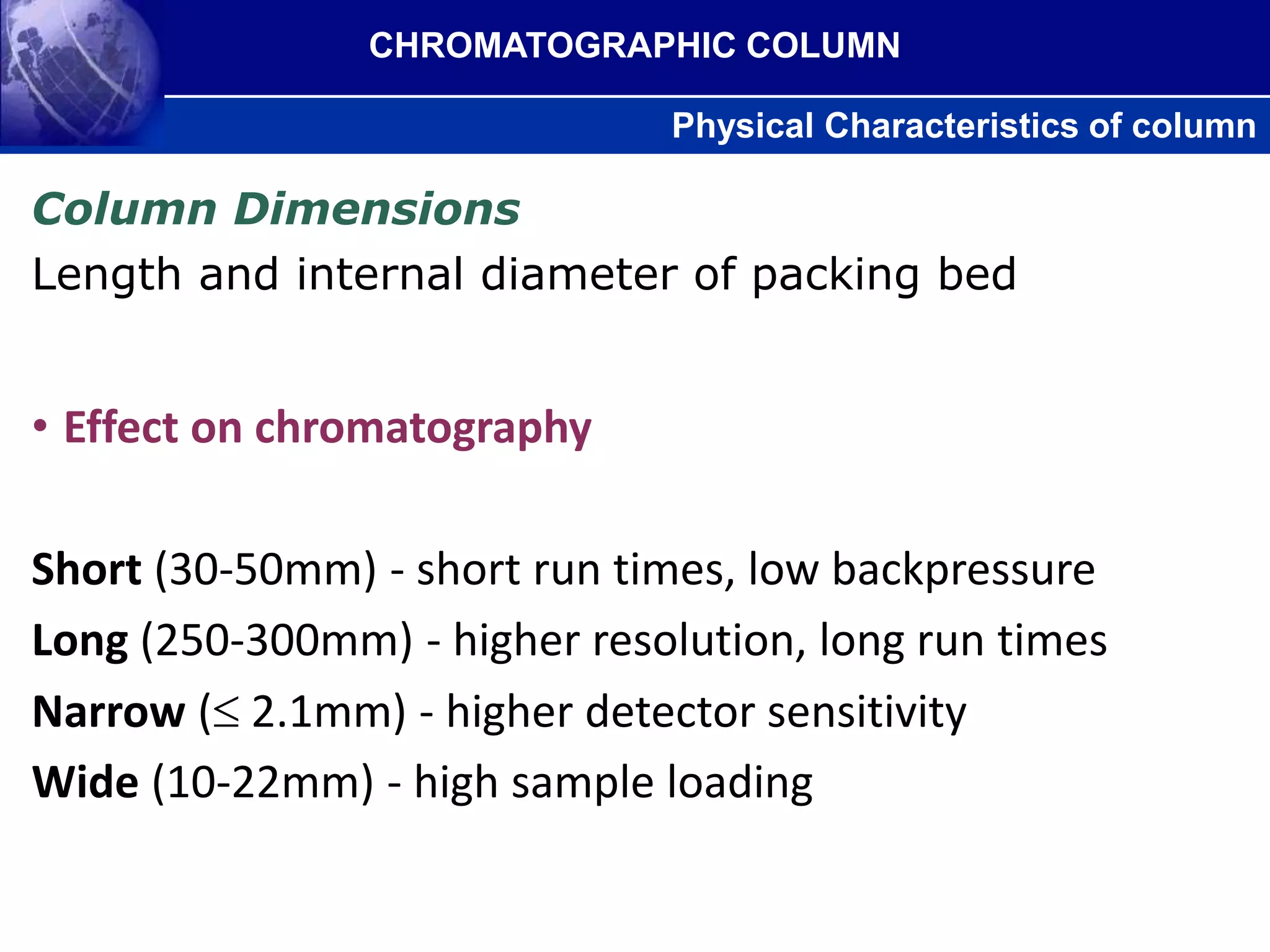 Chromatographic Column chemistry | PPTX