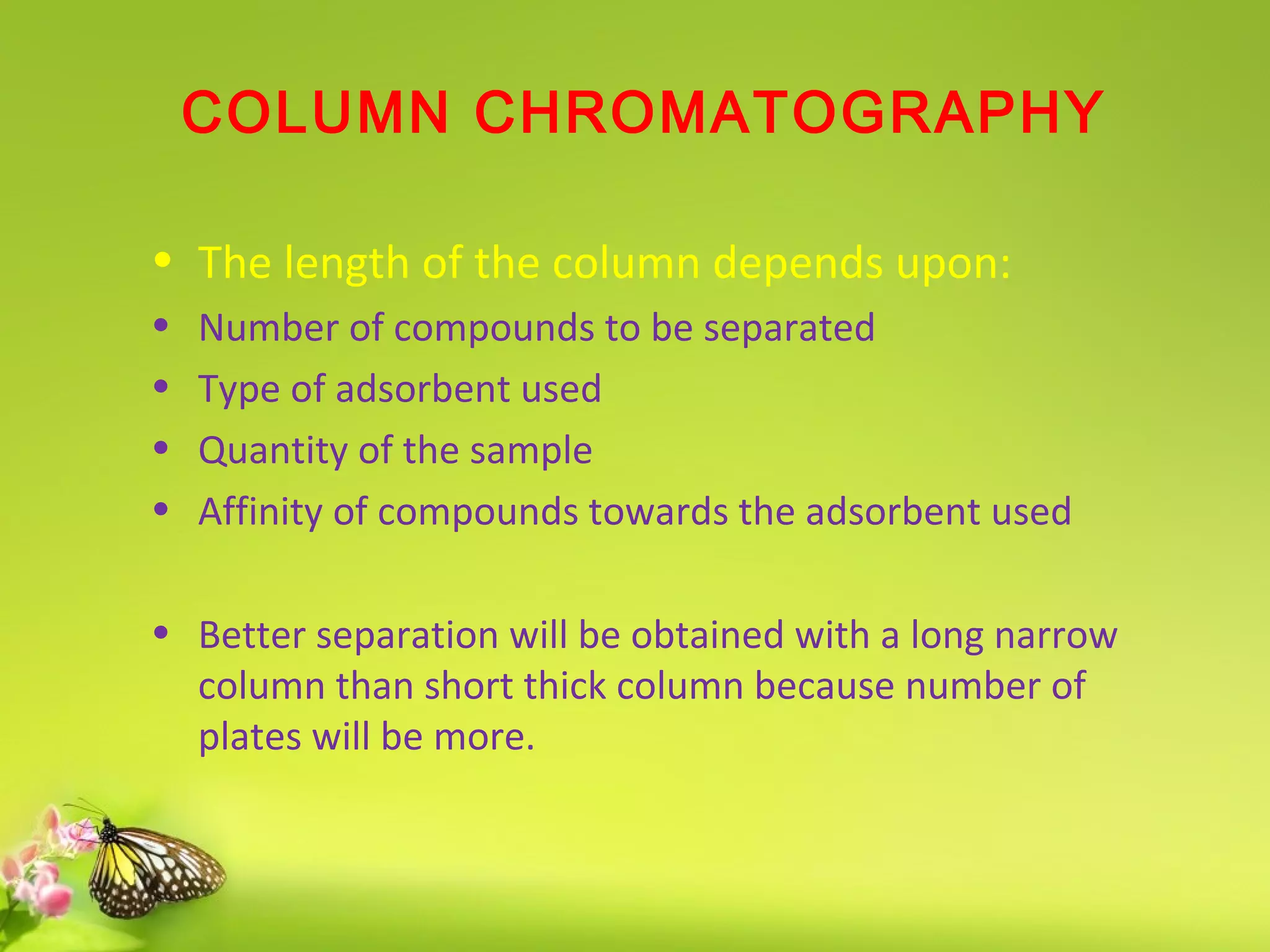 Column Chromatography ppt | PPT