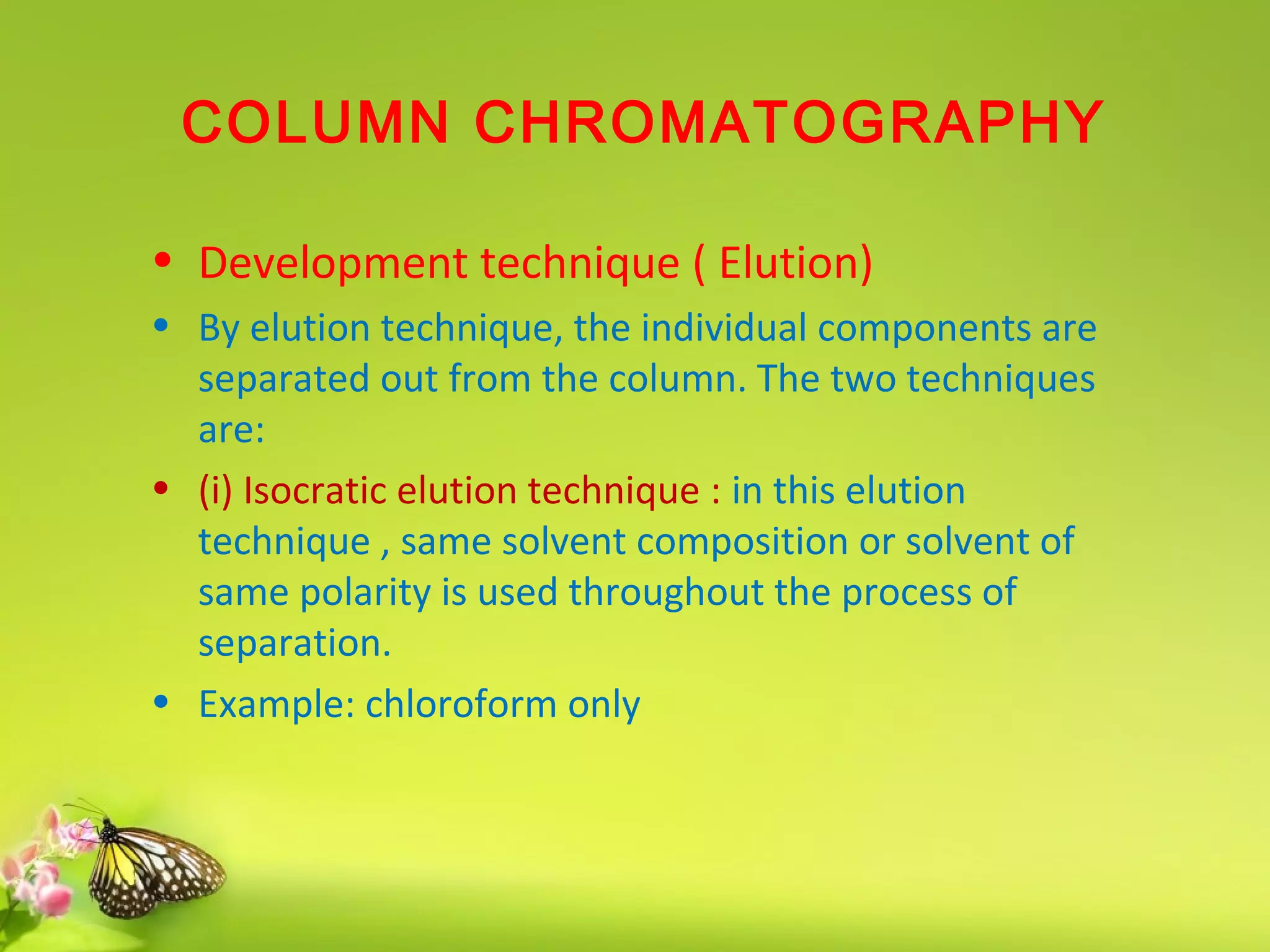 Column Chromatography ppt | PPT