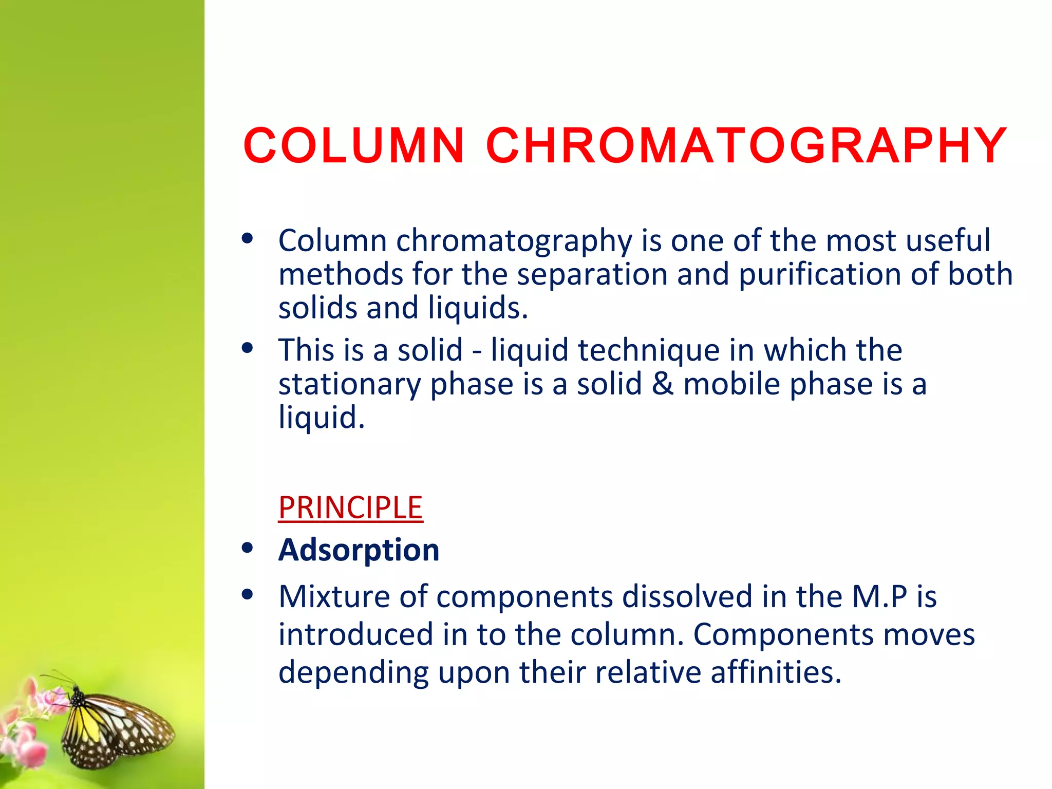 Column Chromatography ppt | PPT