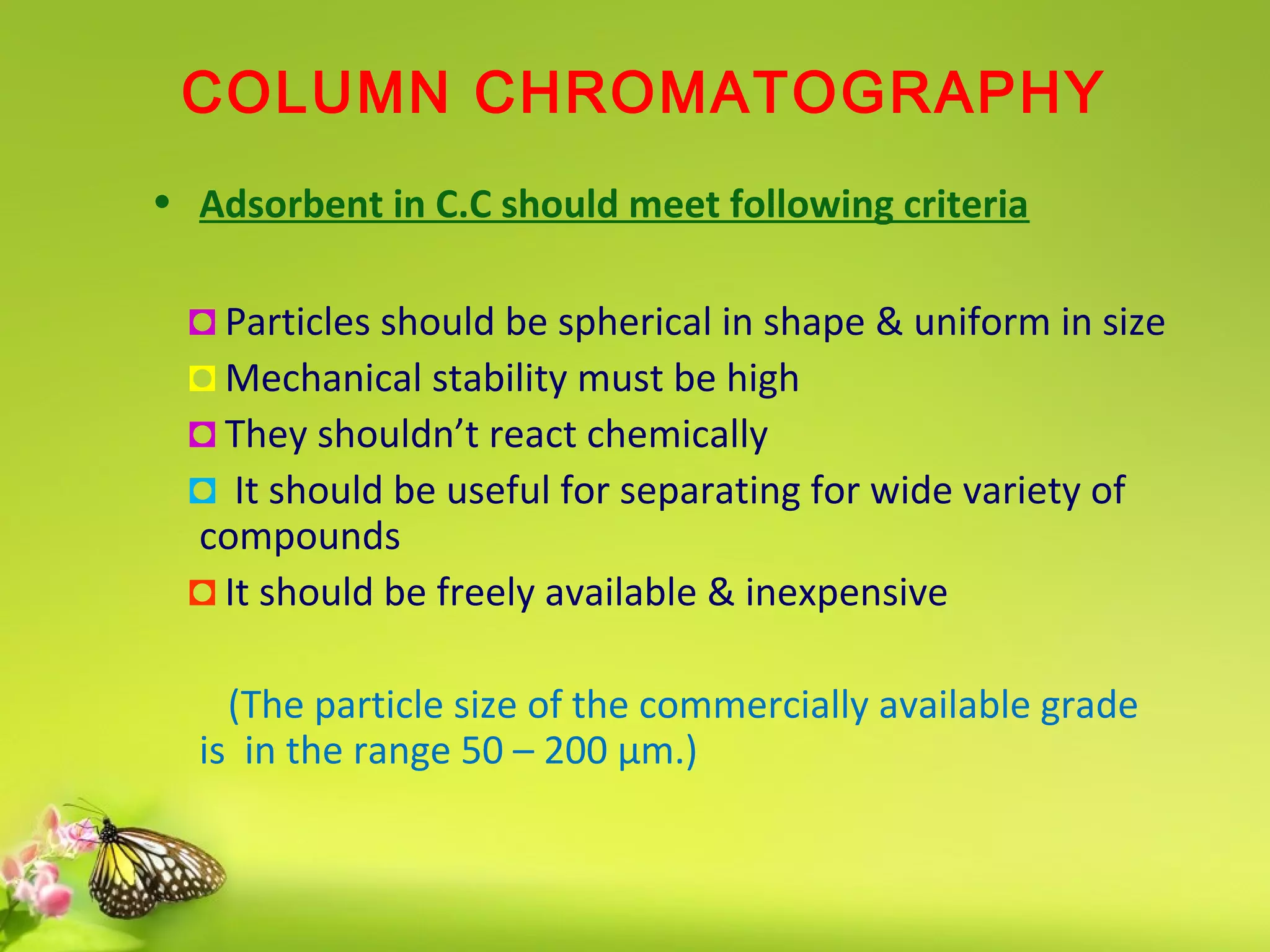 Column Chromatography ppt | PPT