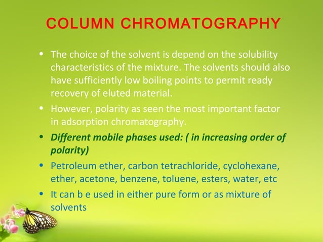 Column Chromatography ppt | PPT