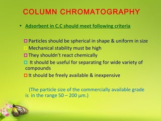 Column Chromatography ppt | PPT