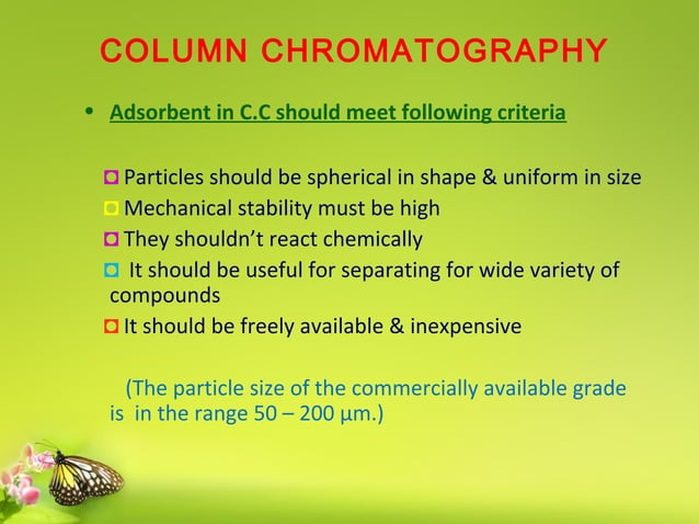 Column Chromatography ppt | PPT