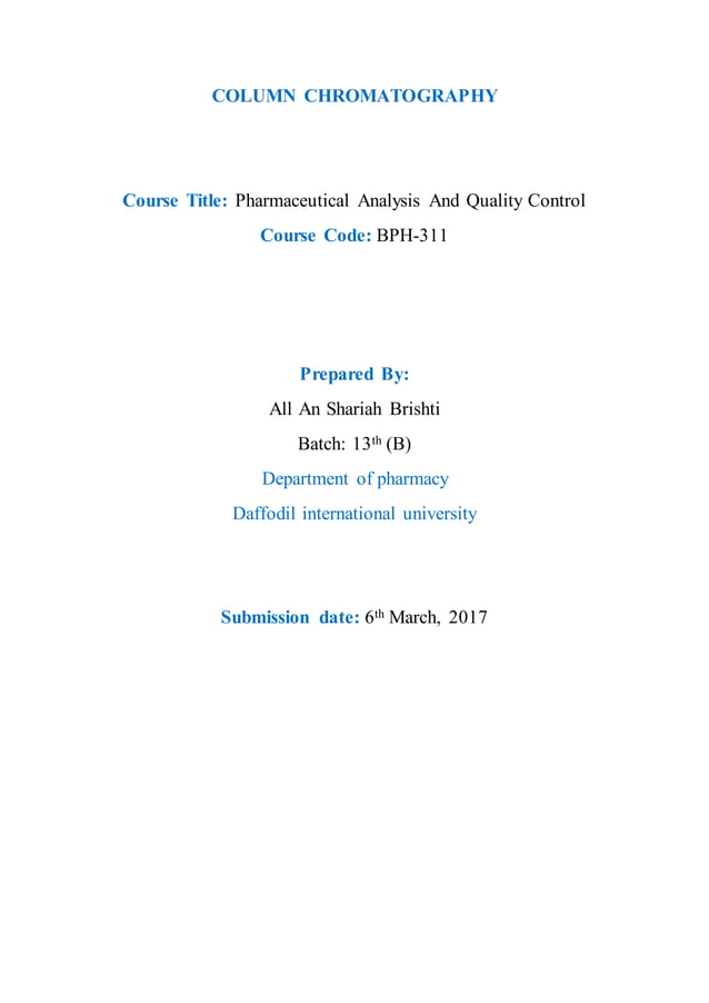 Column chromatography | PDF