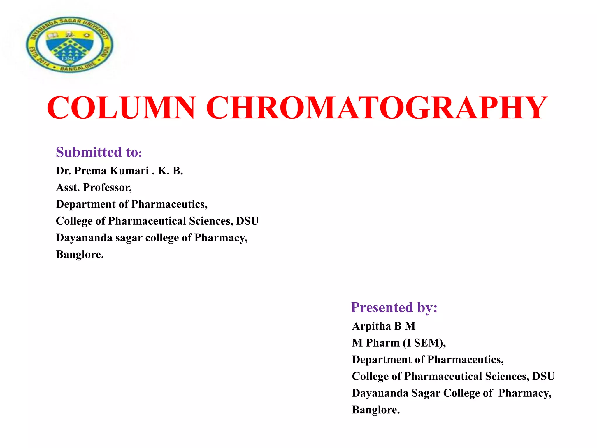 Column chromatography | PPTX