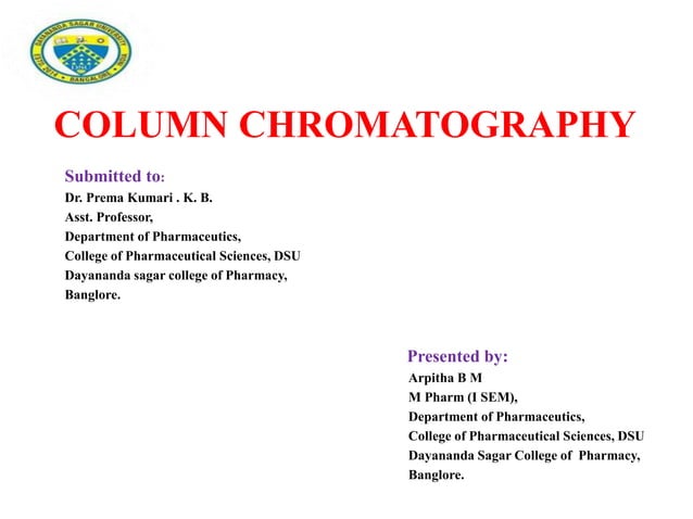 Column chromatography | PPTX | Chemistry | Science