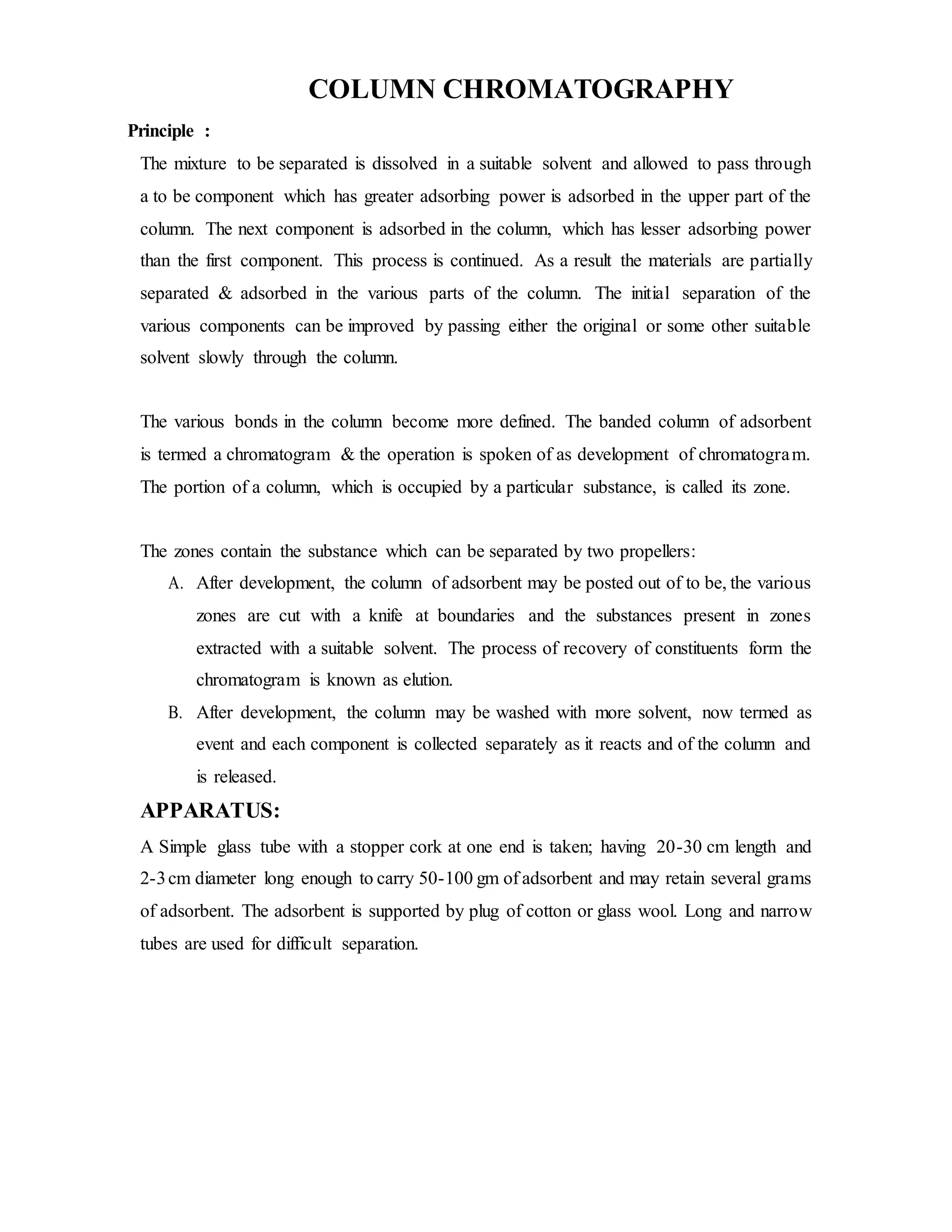Column chromatography | DOCX