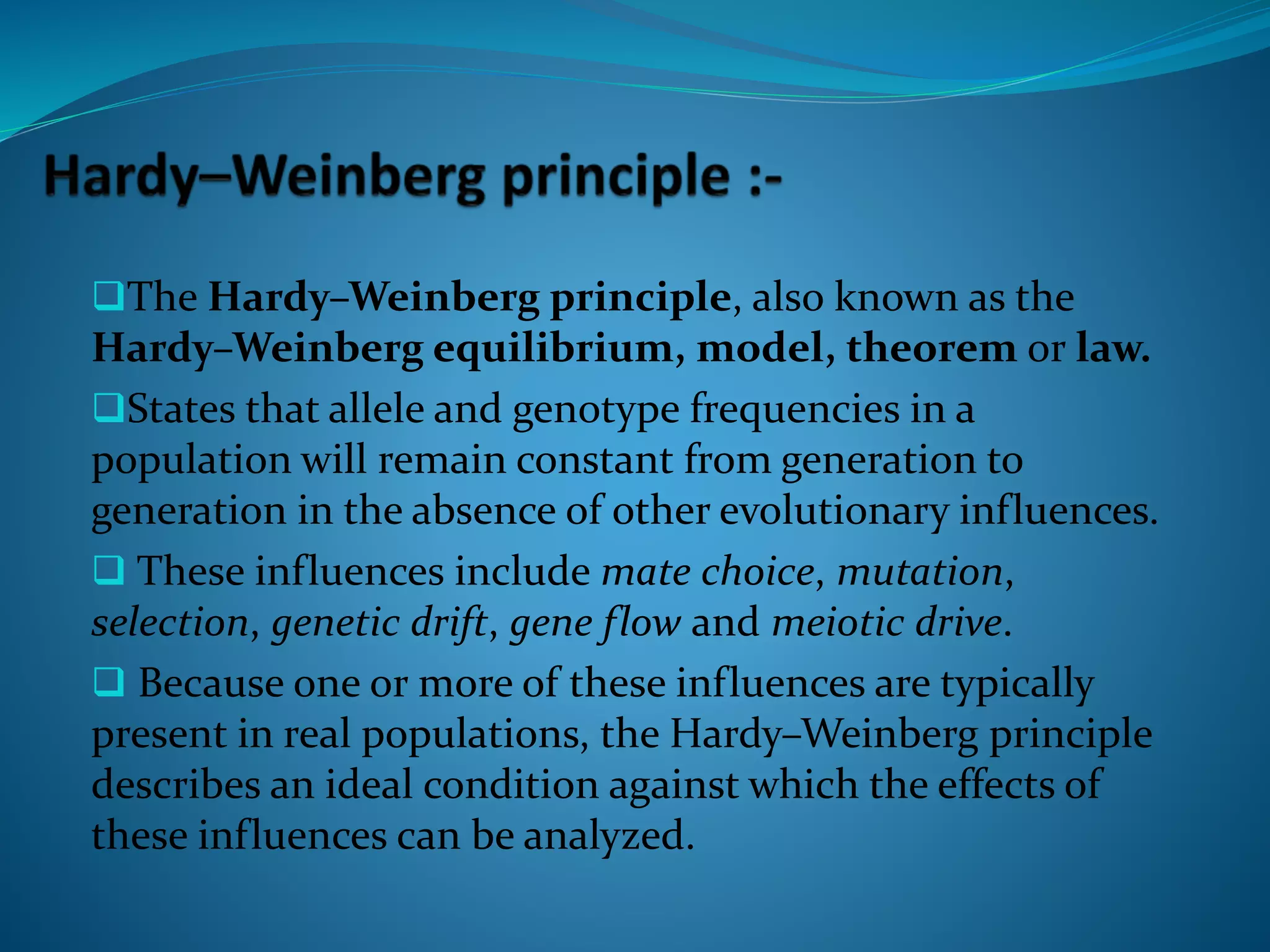 hardy weinberg genetic equilibrium by kk sahu | PPTX | Genetics | Science