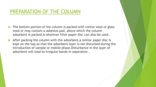 Column chromatography | PPTX | Chemistry | Science