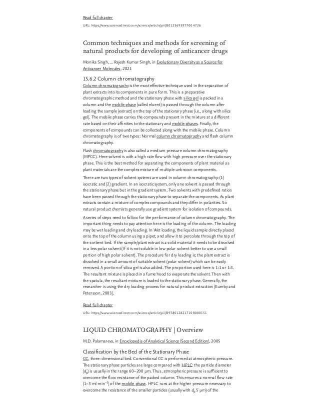 Column Chromatography - an overview _ ScienceDirect Topics.pdf