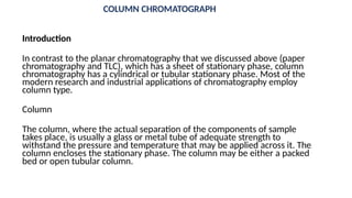 column chromatography and its Application | PPTX