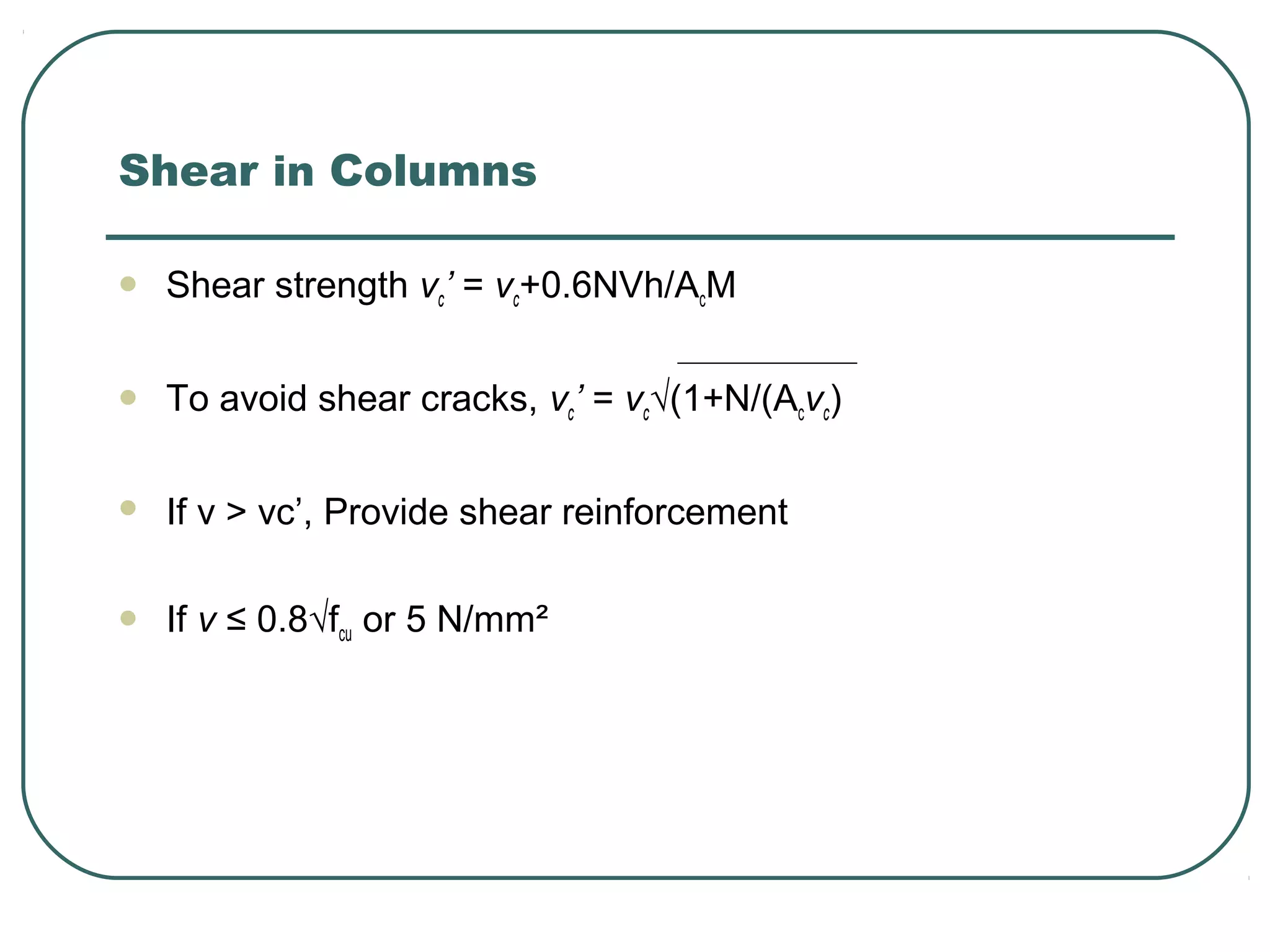 Column design: as per bs code | PPT
