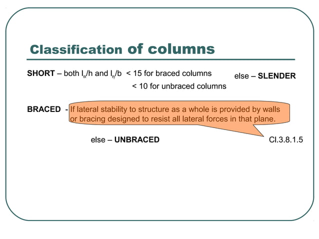 Column design: as per bs code | PPT