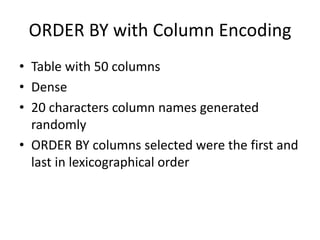 Column encoding | PPT