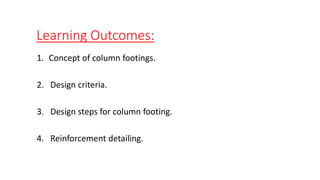 Design of RCC Column footing | PPTX