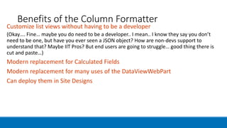 Column Formatter in SharePoint Online | PPTX