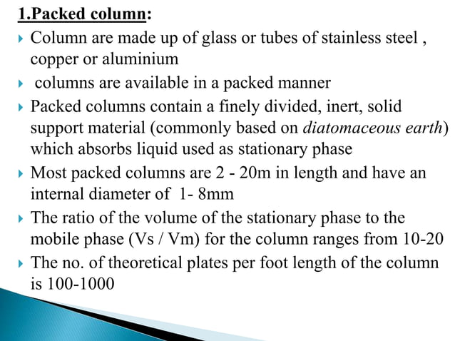 Column in gas chromatography | PPTX