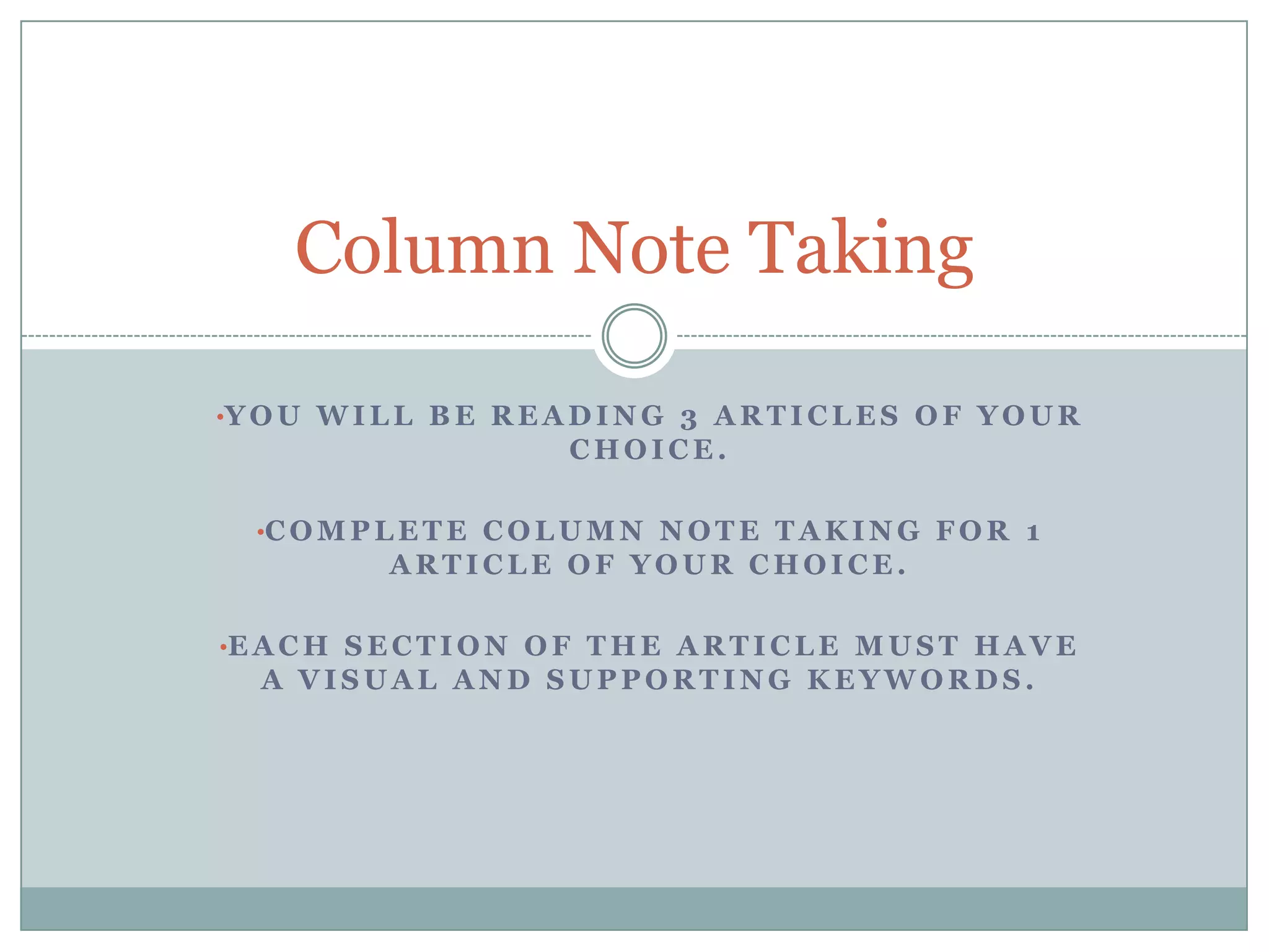 Column Note Taking | PPT