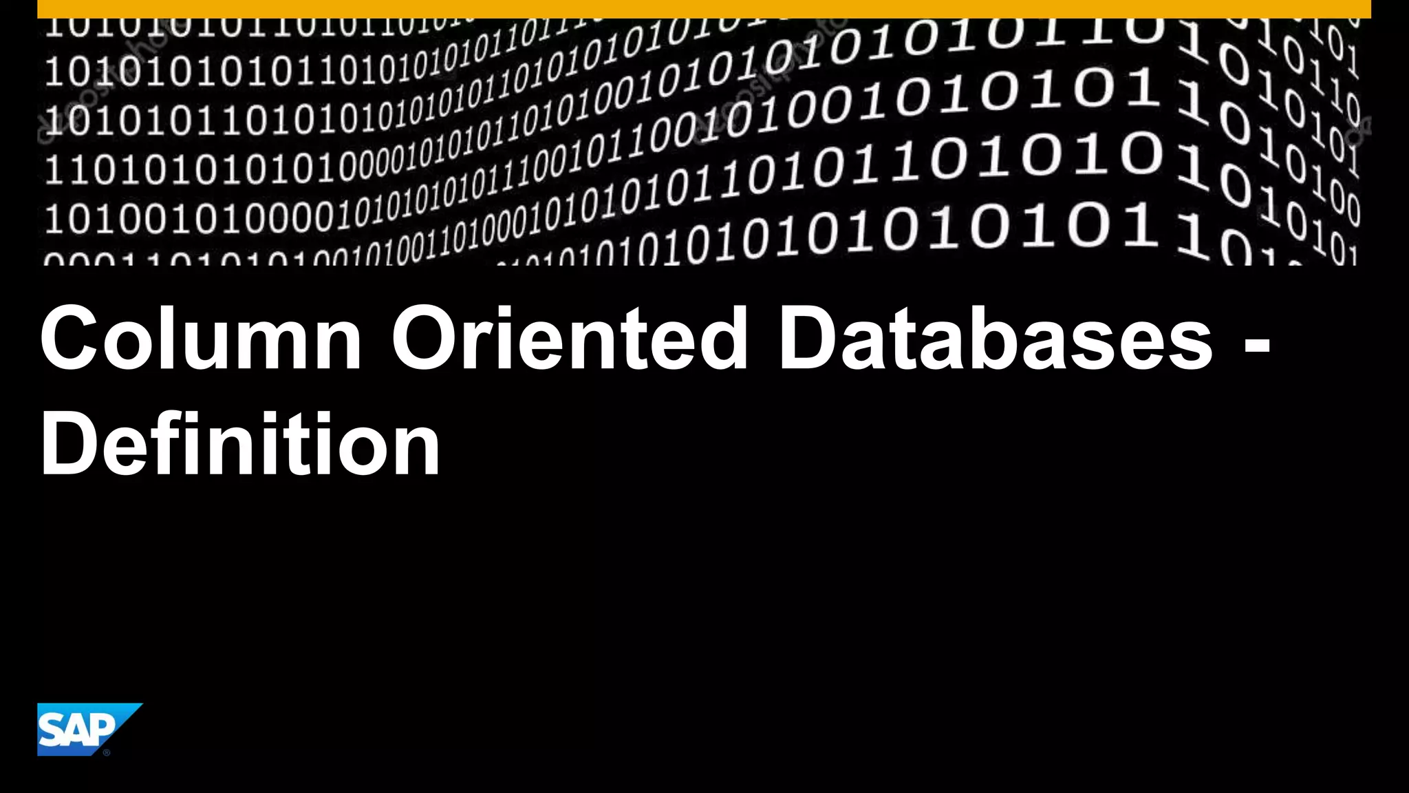 Column Oriented Databases | PPTX