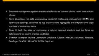 Column Oriented Databases | PPTX