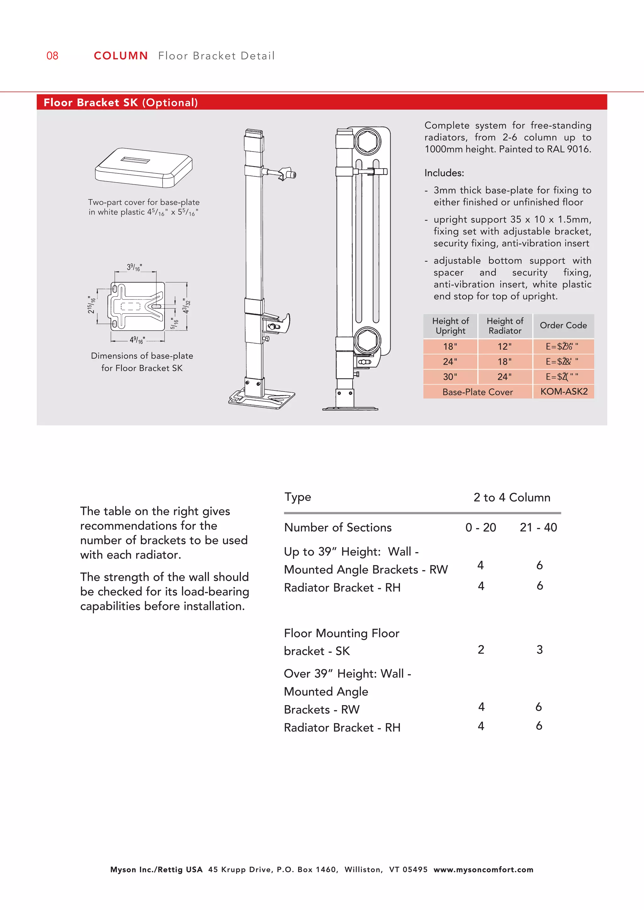 Column Radiator Series Installation & Technical Guide - Just Rads | PDF