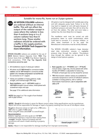 Column Radiator Series Installation & Technical Guide - Just Rads | PDF