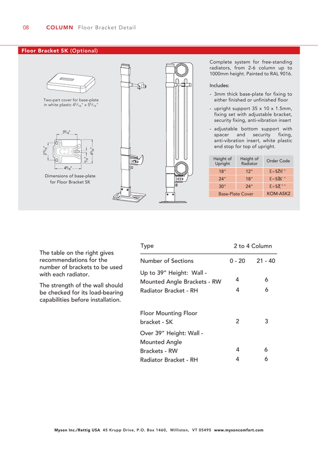 Column Radiator Series Installation & Technical Guide - Just Rads | PDF