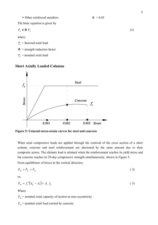 Design for Short Axially Loaded Columns ACI318 | PDF