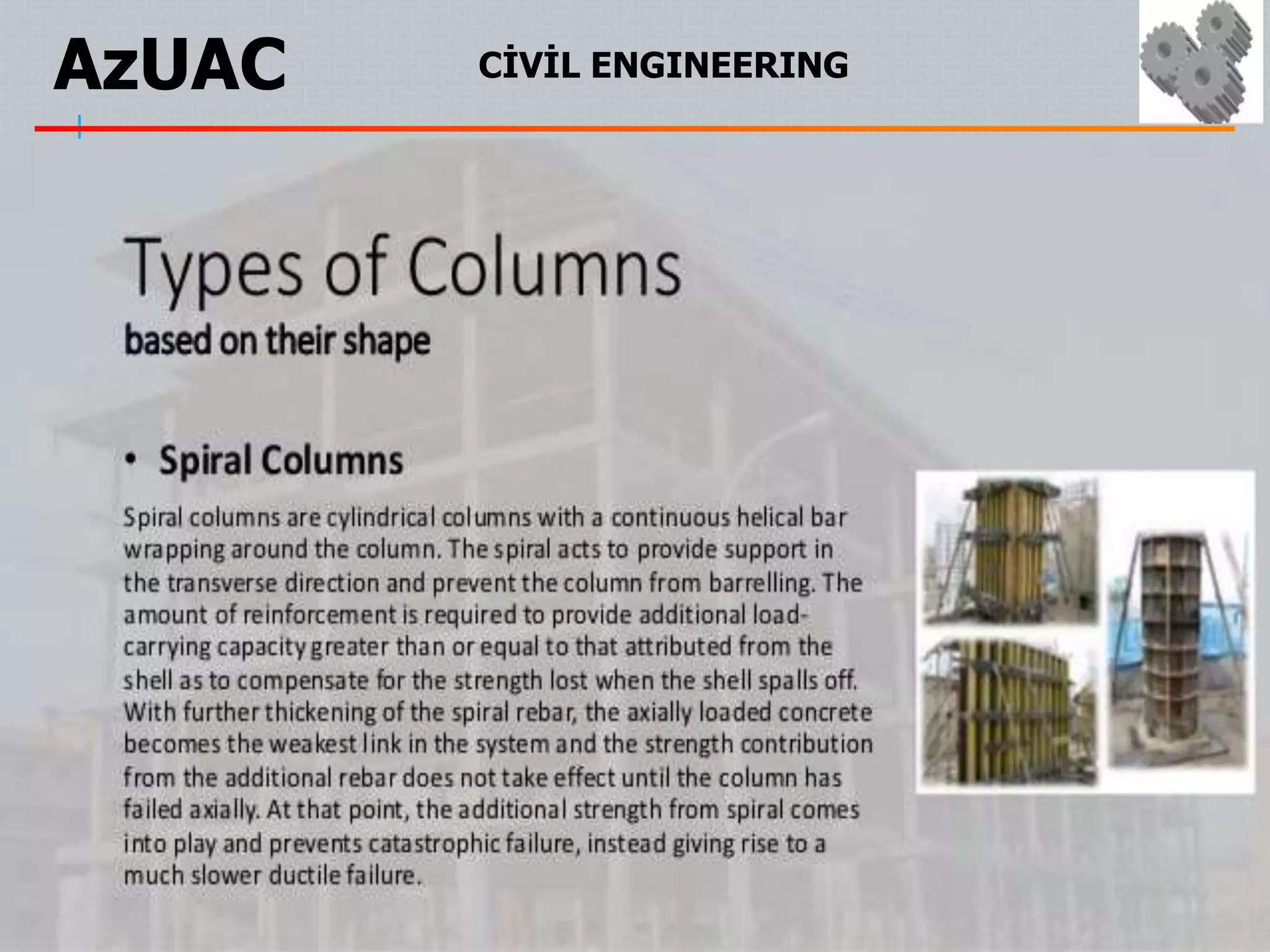 Columns and column structures ilham ahmadov 206i | PPTX | Civil ...