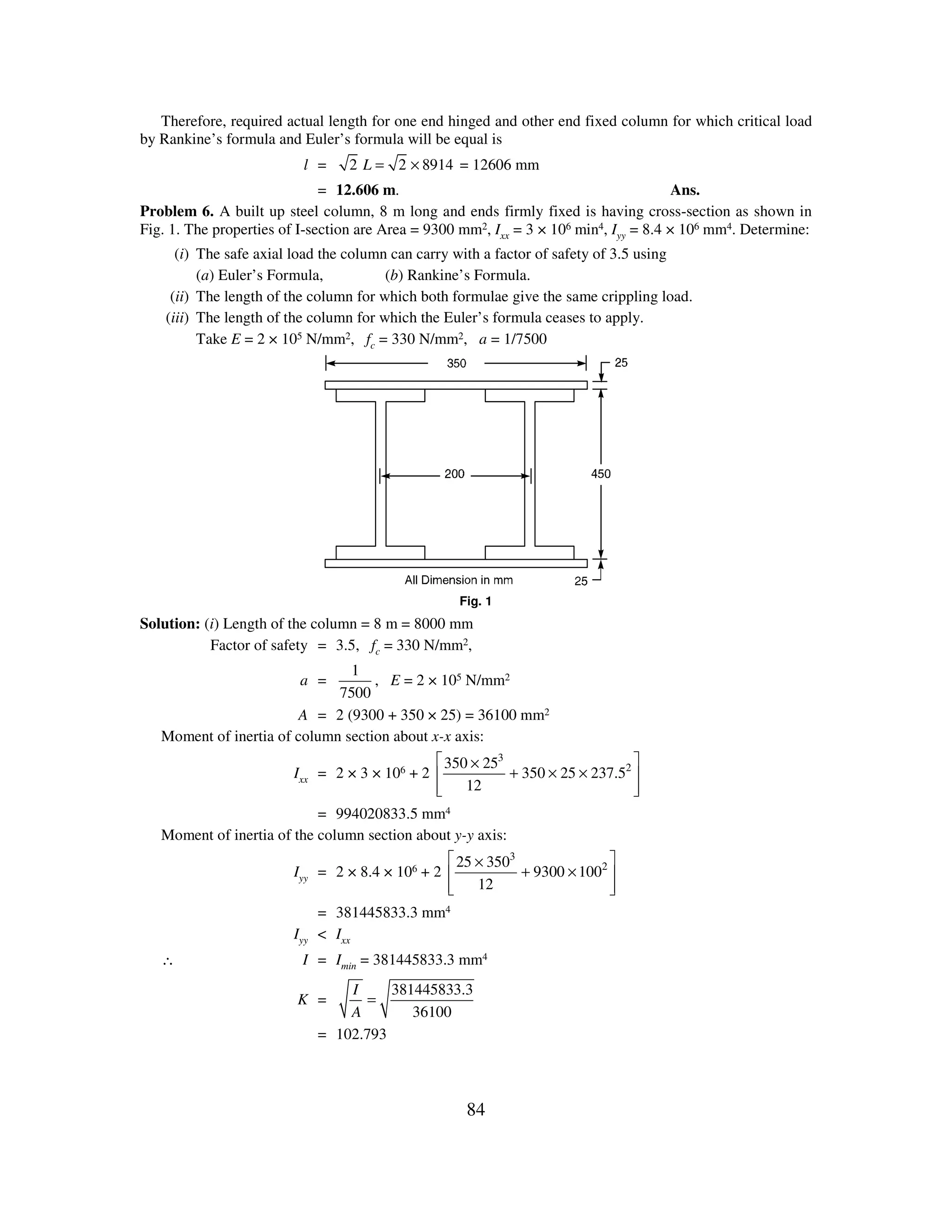 Numericals on Columns and struts_-_solved | PDF