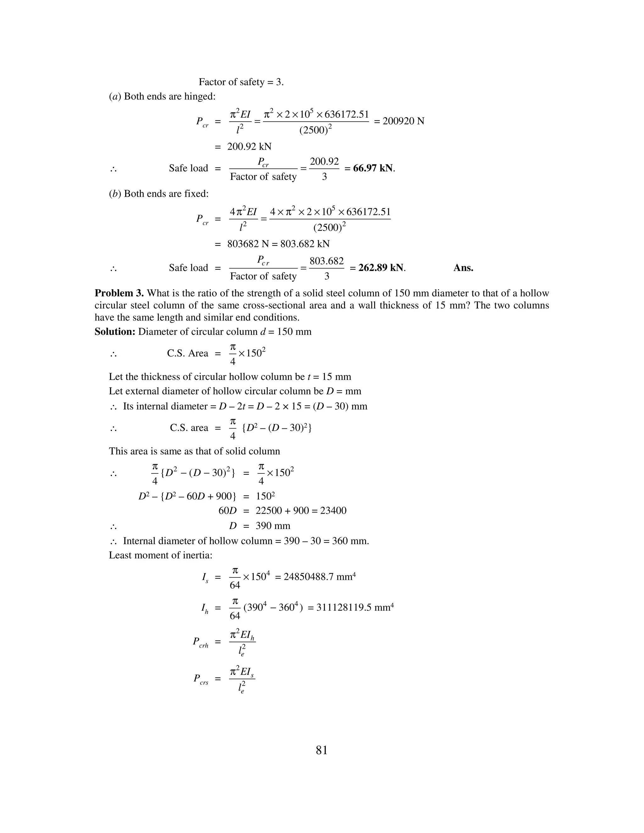 Columns and struts_-_solved | PDF