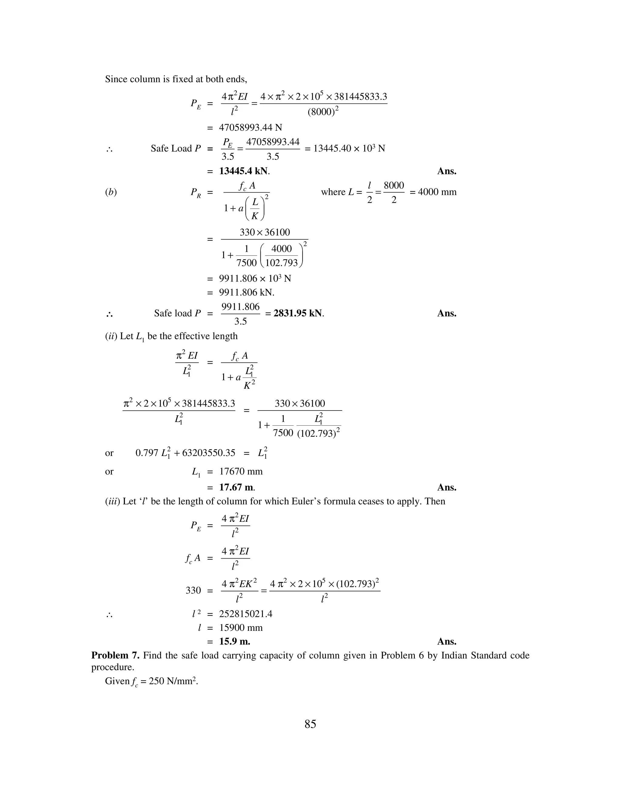 Columns and struts_-_solved | PDF