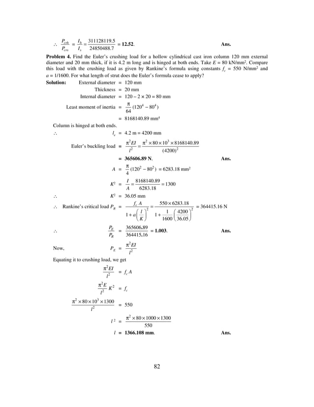 Columns and struts_-_solved | PDF