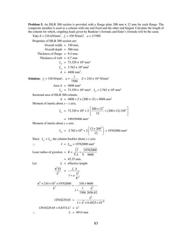 Columns and struts_-_solved | PDF