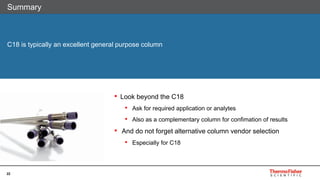 Column selectivity HPLC Vanquish | PDF