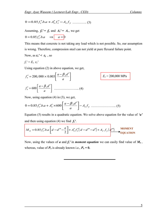 Columns lecture#4 | PDF