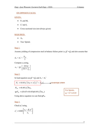 Columns lecture#6 | PDF