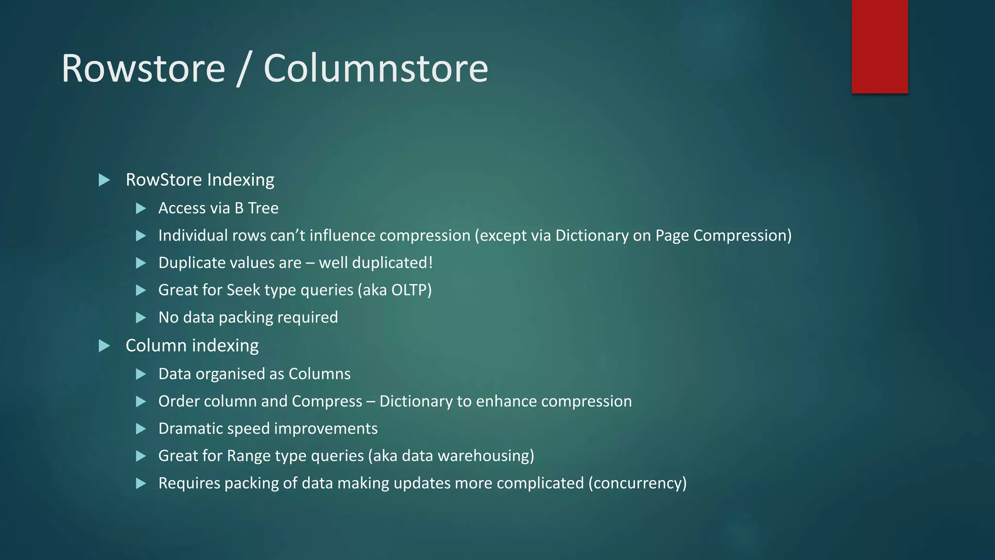 SQL Server Columnstore | PPTX