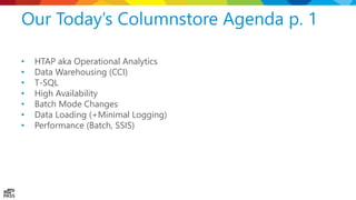 Columnstore improvements in SQL Server 2016 | PDF