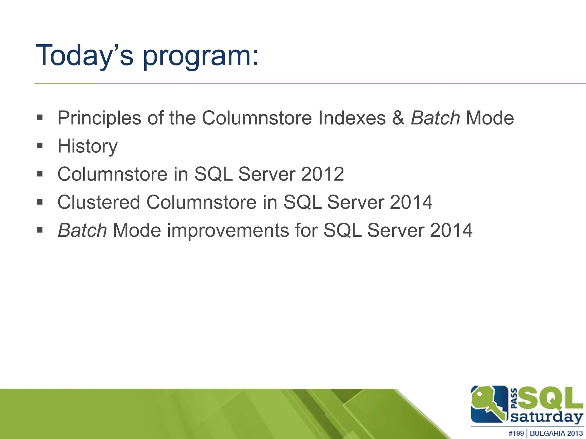 Clustered Columnstore Introduction | PDF