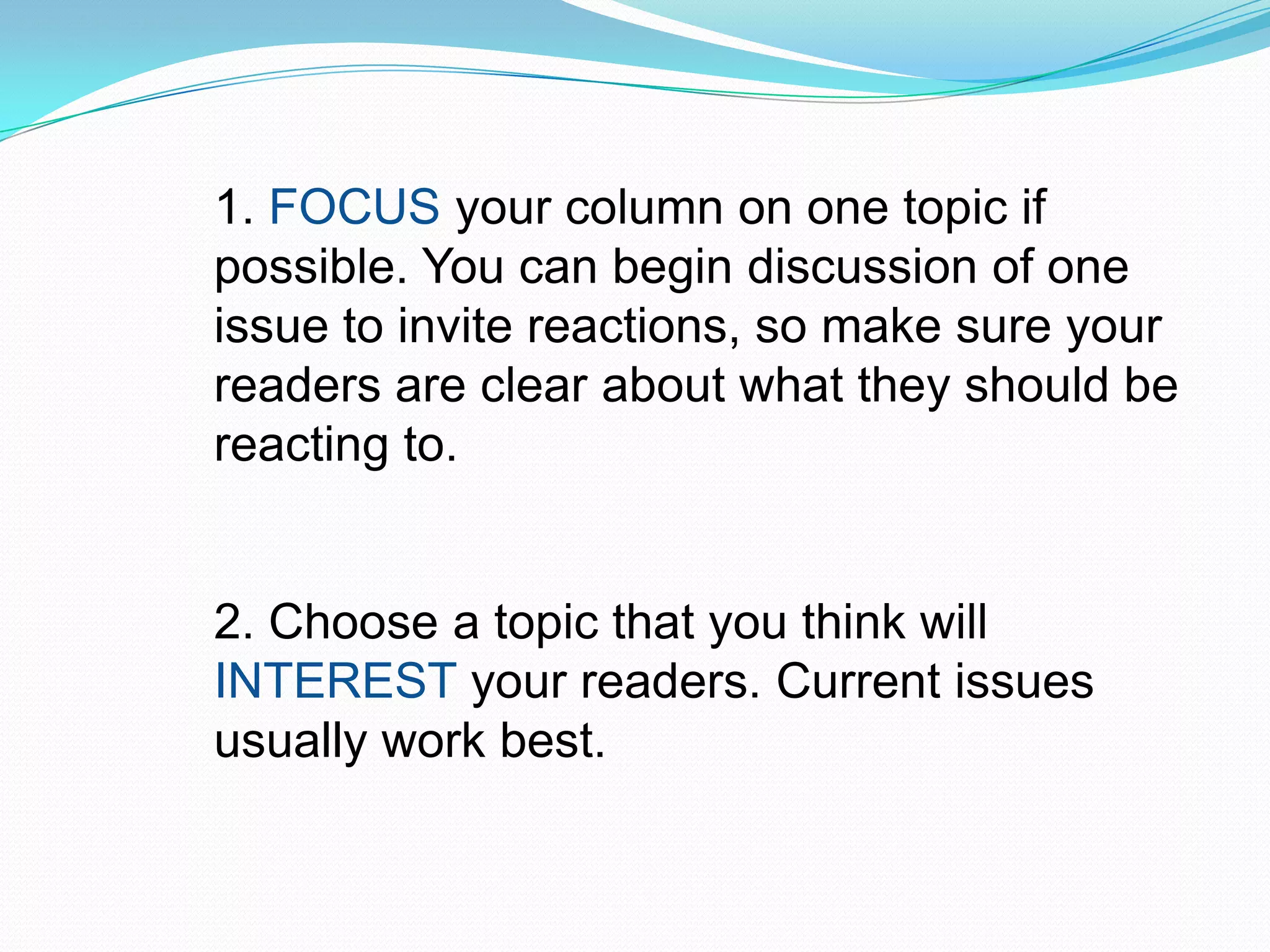 Column writing | PPSX