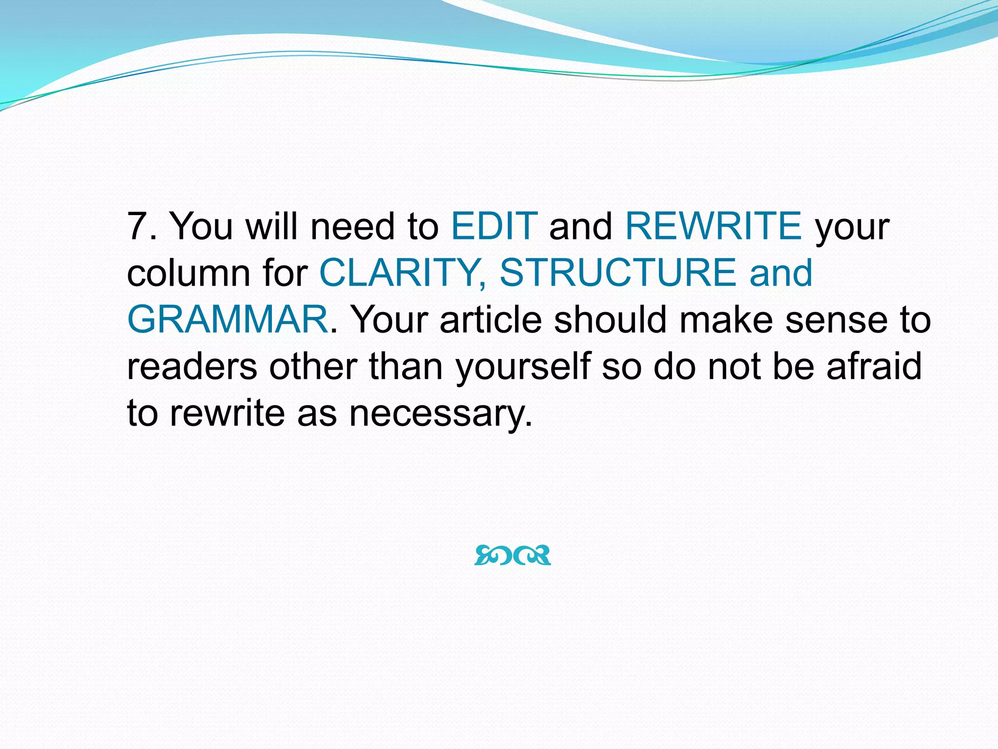 Column writing | PPSX