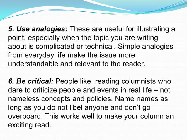 Column writing | PPSX