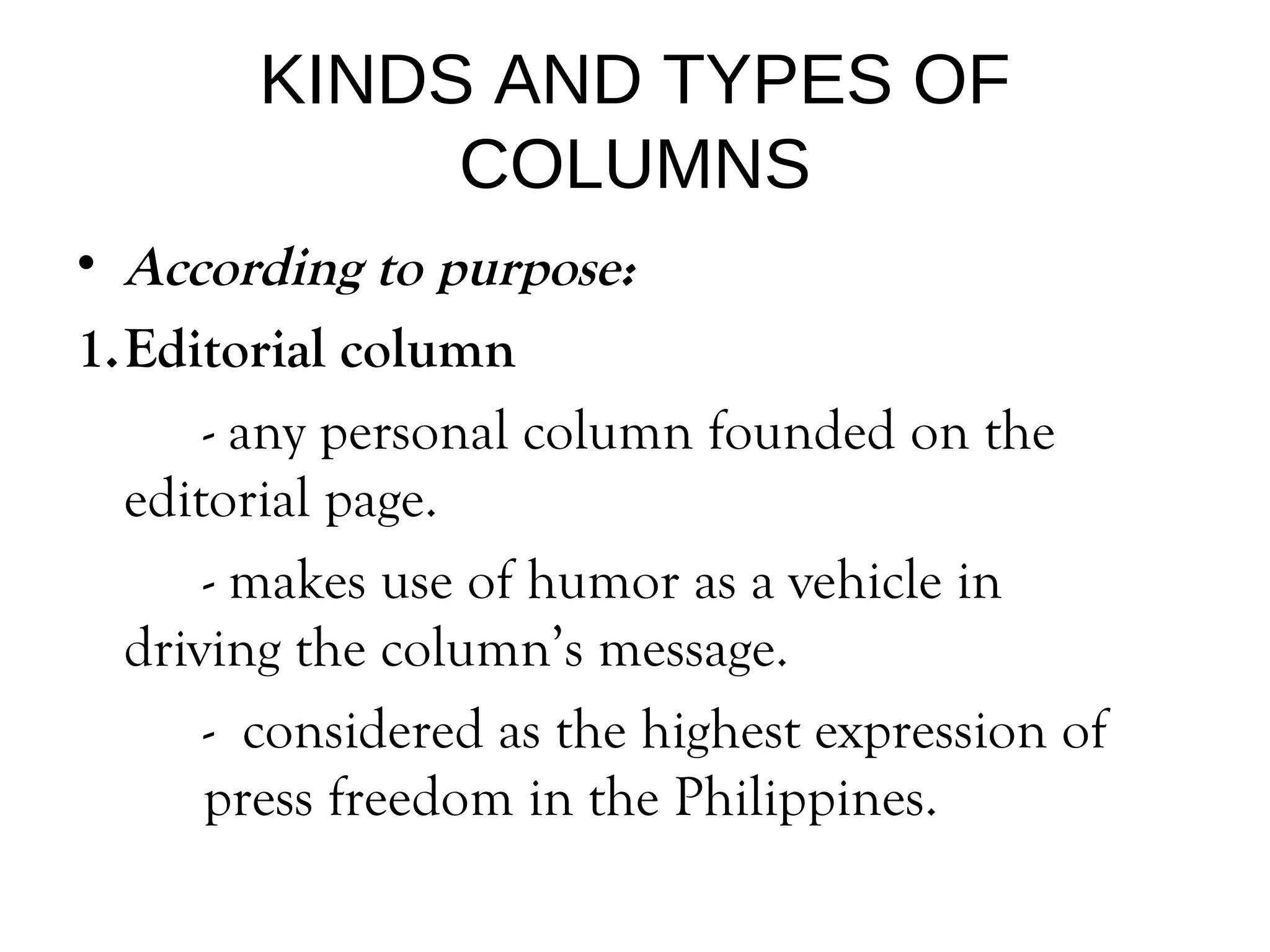 Column writing | PPT