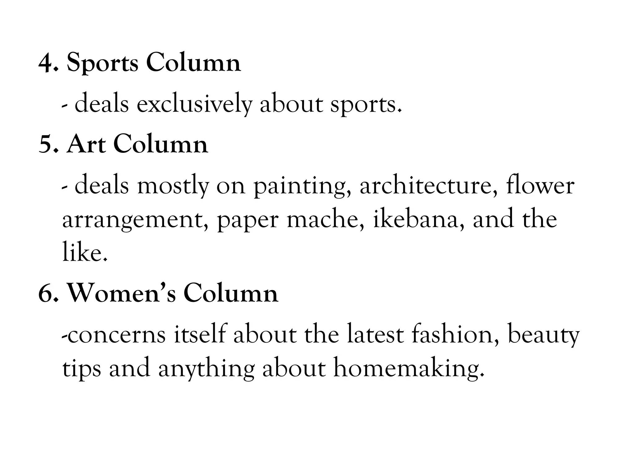 Column writing | PPT